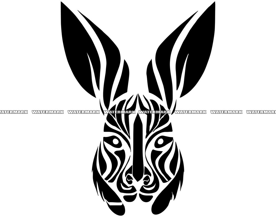 Tribal Rabbit SVG 2 Tribal Rabbit Cut File Tribal Rabbit - Etsy