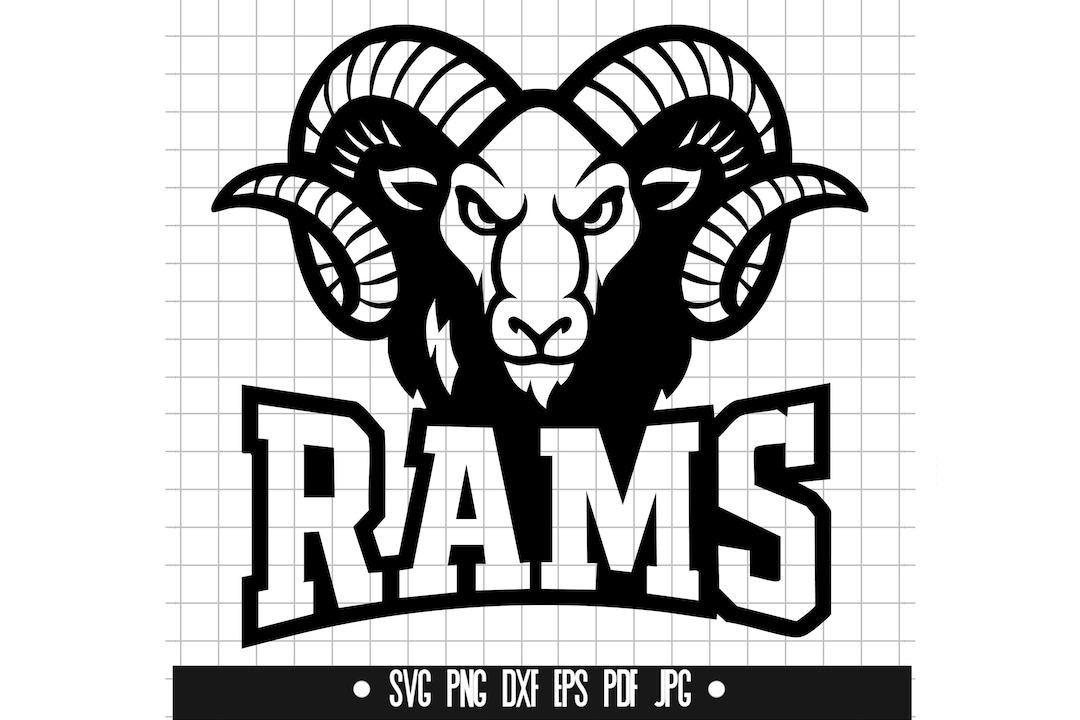 Rams SVG, Rams DXF, Rams PNG, Rams Cut File, Clipart, Digital File, Svg ...