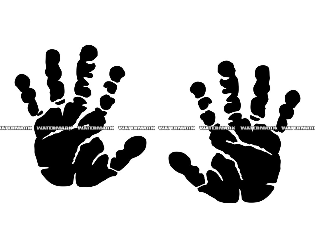 Baby Hand Print SVG, Baby Hand Print Cut File, Baby Hand Print DXF ...