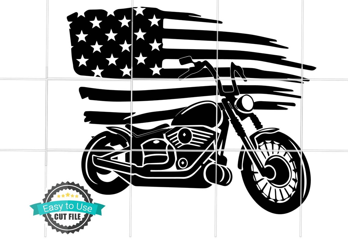 Motorcycle SVG Cut File and Clipart for Cricut and Silhouette | Etsy