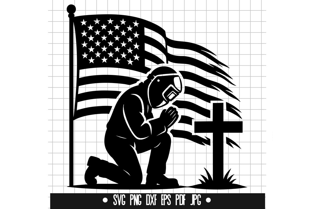 Welder Memorial Flag SVG, Praying Welder Cross DXF, Welding Prayer PNG ...