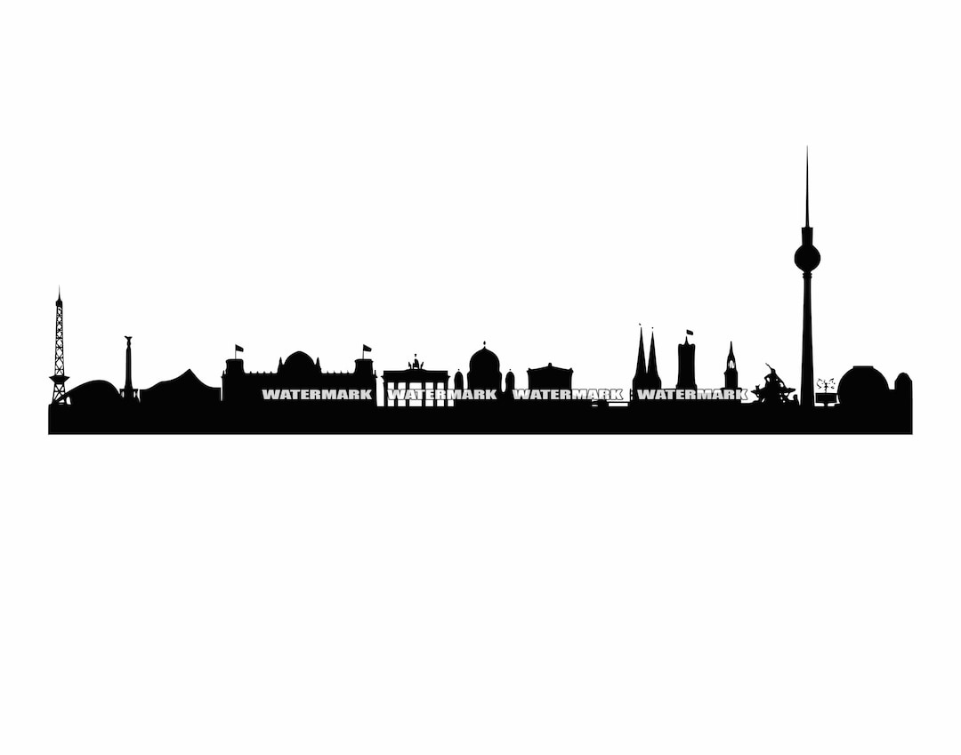Berlin Skyline SVG, #1, Berlin Skyline Cut File, Berlin Skyline DXF ...