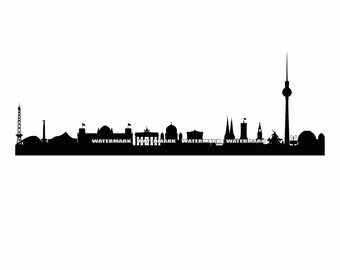 Berlin Skyline Svg - Etsy