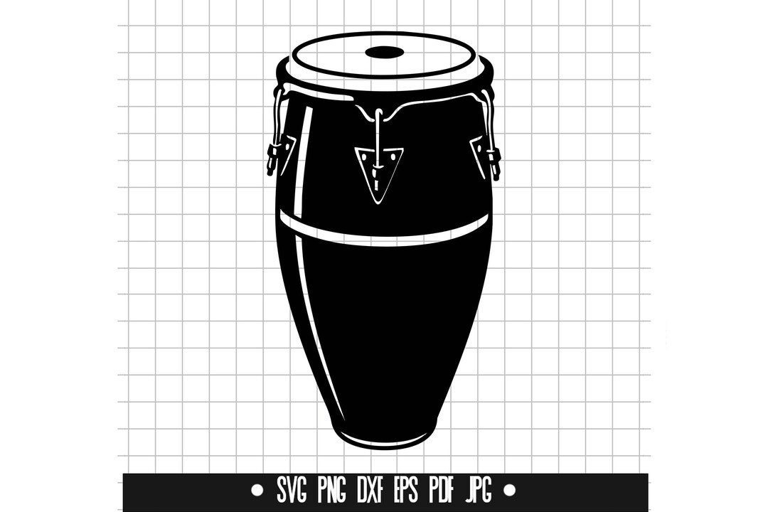 Conga Drum SVG, Latin Percussion DXF, Hand Drum PNG, Cut File, Clipart ...
