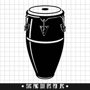 Conga Drum SVG, Latin Percussion DXF, Hand Drum PNG, Cut File, Clipart ...