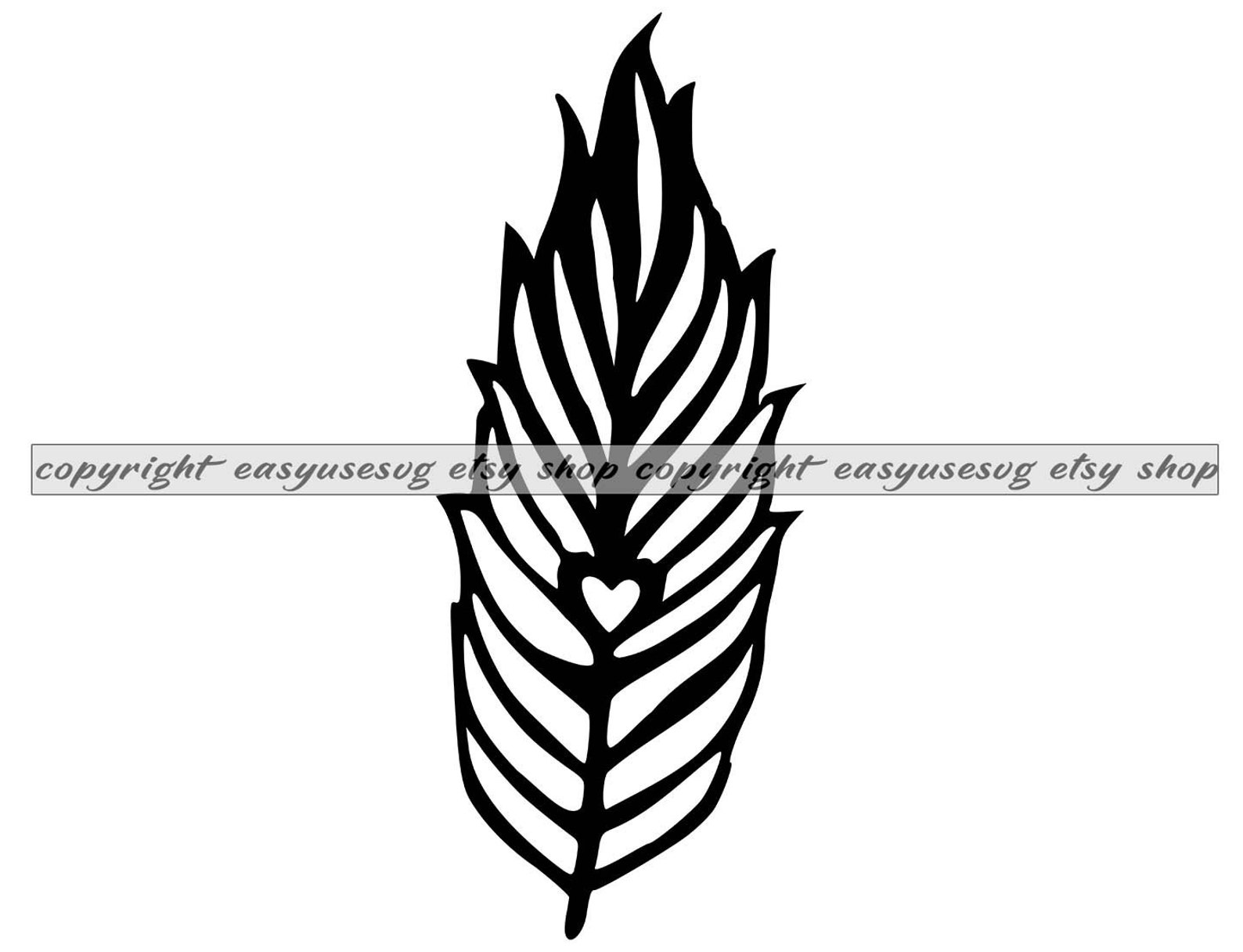 Feather SVG Feather DXF Feather PNG Feather Clipart - Etsy