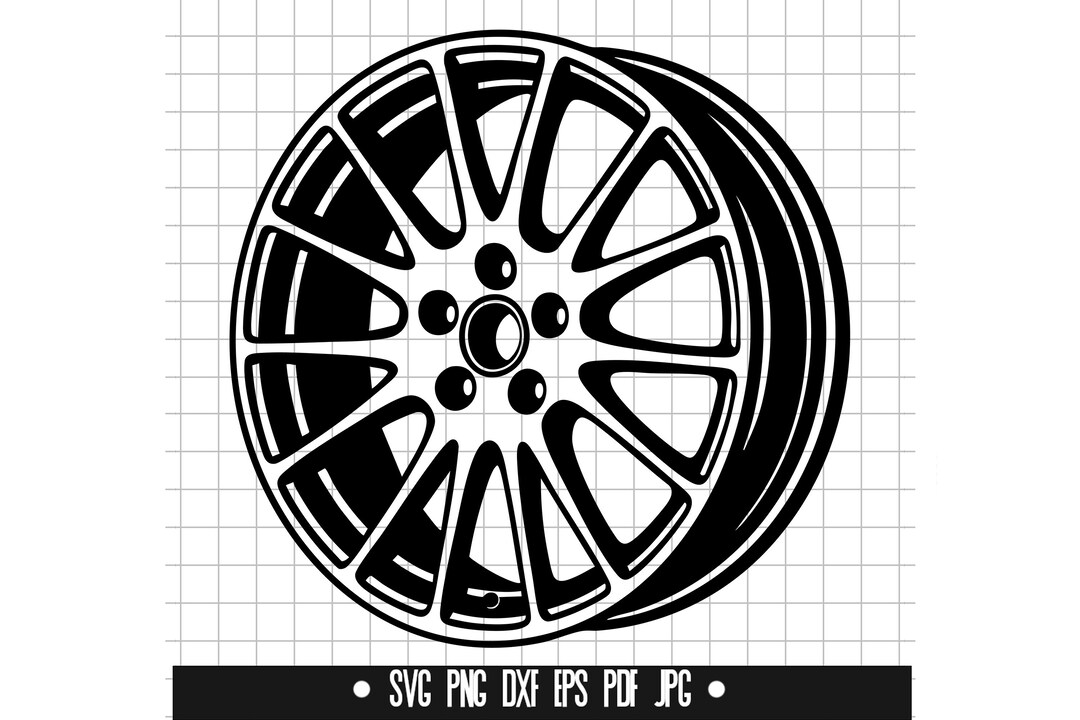 Car Rim SVG, Wheel Rim PNG, Alloy Wheel Cut File, Car Part Clipart ...