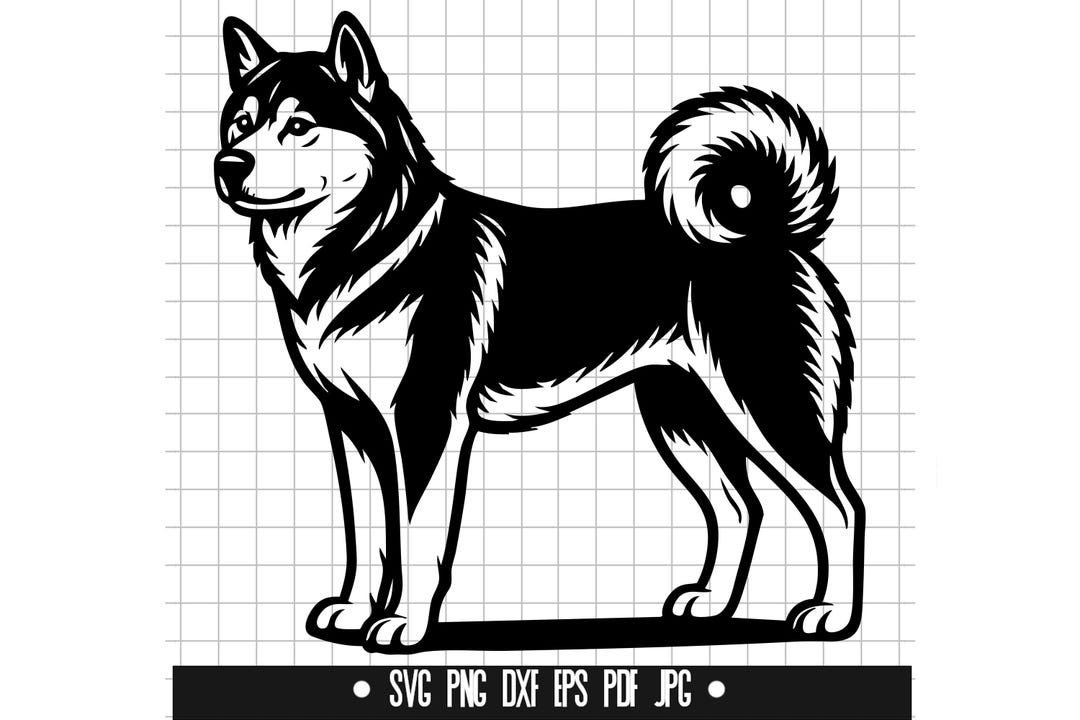 Akita SVG, Akita PNG, Akita DXF, Akita Silhouette, Akita Cut File ...