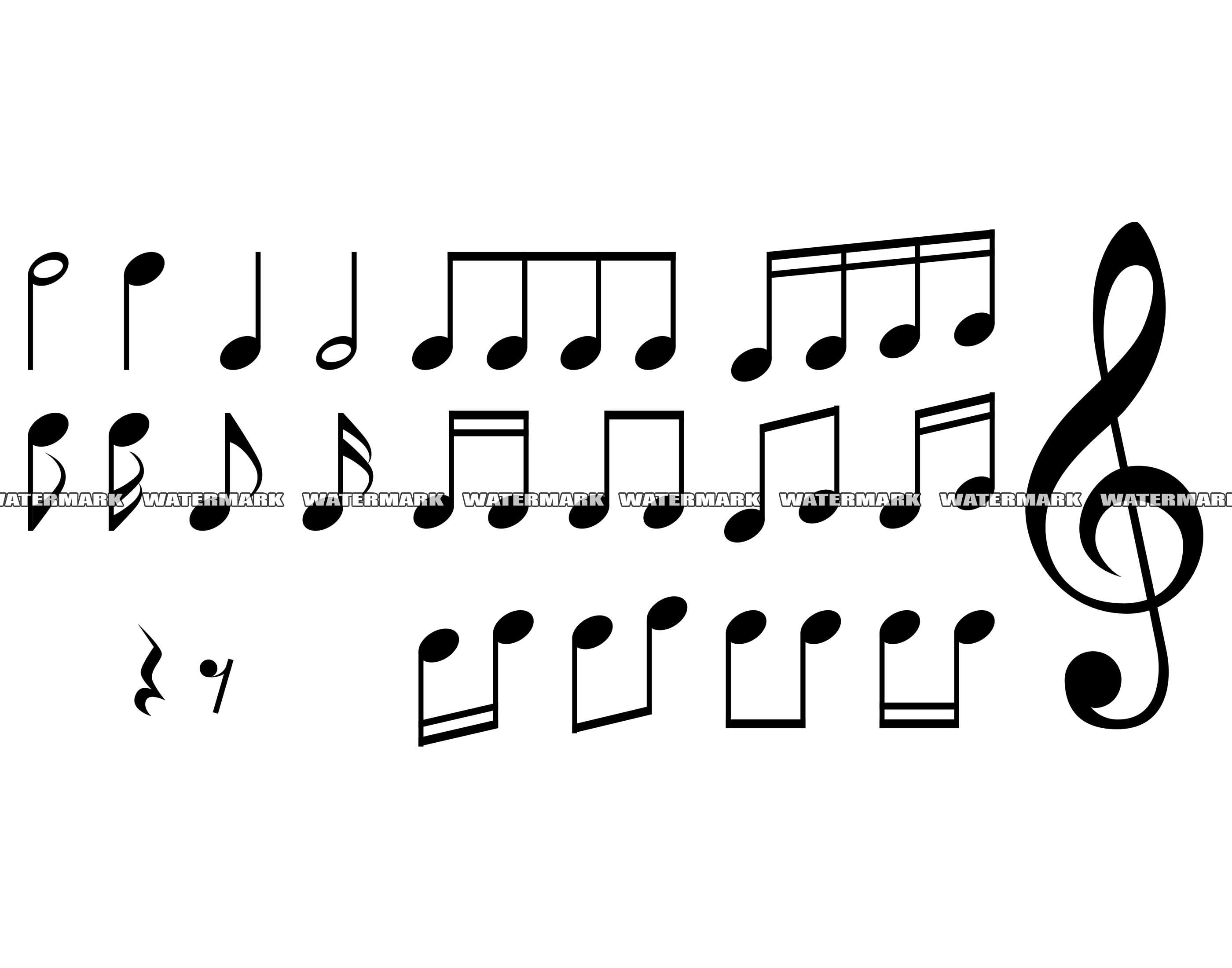 Musical Notes SVG Musical Notes Cut File Musical Notes DXF - Etsy UK