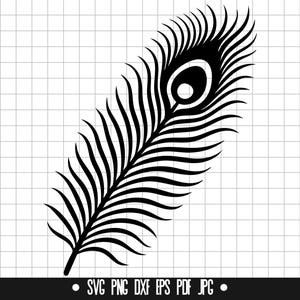 Peacock Feather Svg, Feather Svg, Bird Feather Svg, Decorative Feather ...