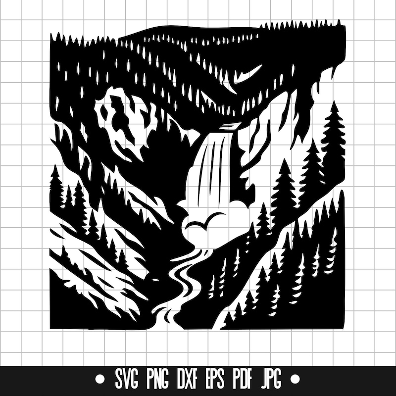 Waterfall Svg - Etsy