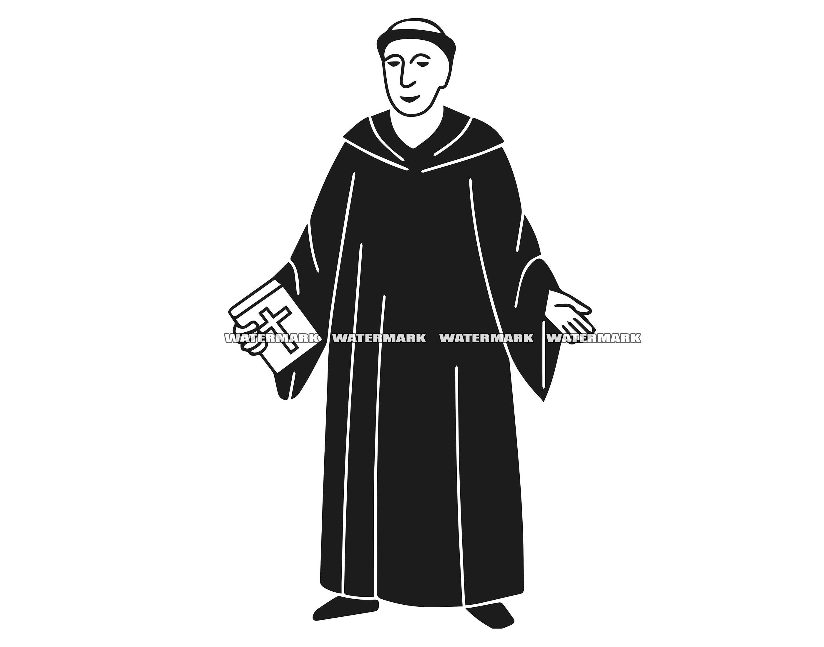 Catholic Monk Clipart