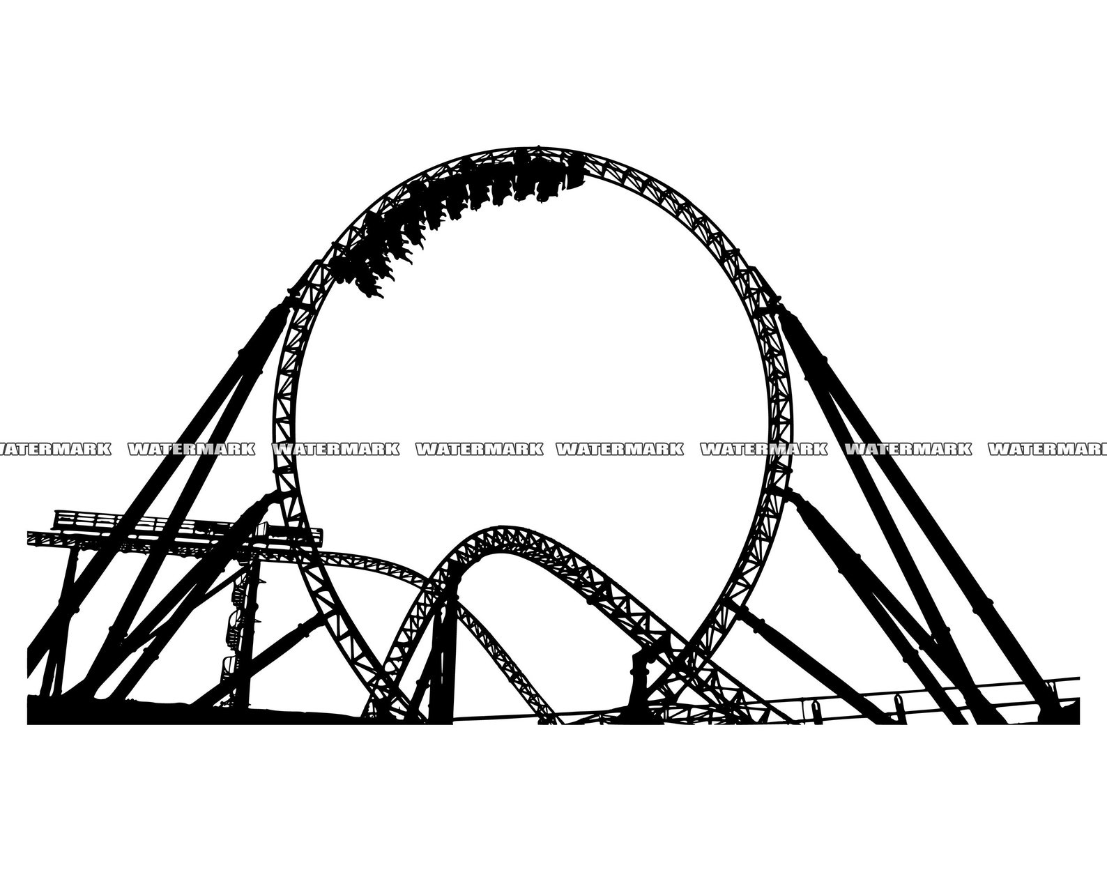Roller Coaster SVG, Roller Coaster Cut File, Roller Coaster DXF, Roller ...