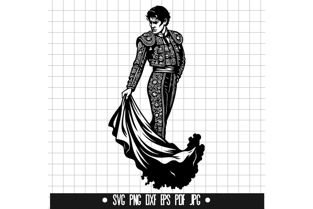 Matador SVG, Bullfighter PNG, Spanish Matador Cut File, Clipart, Svg ...