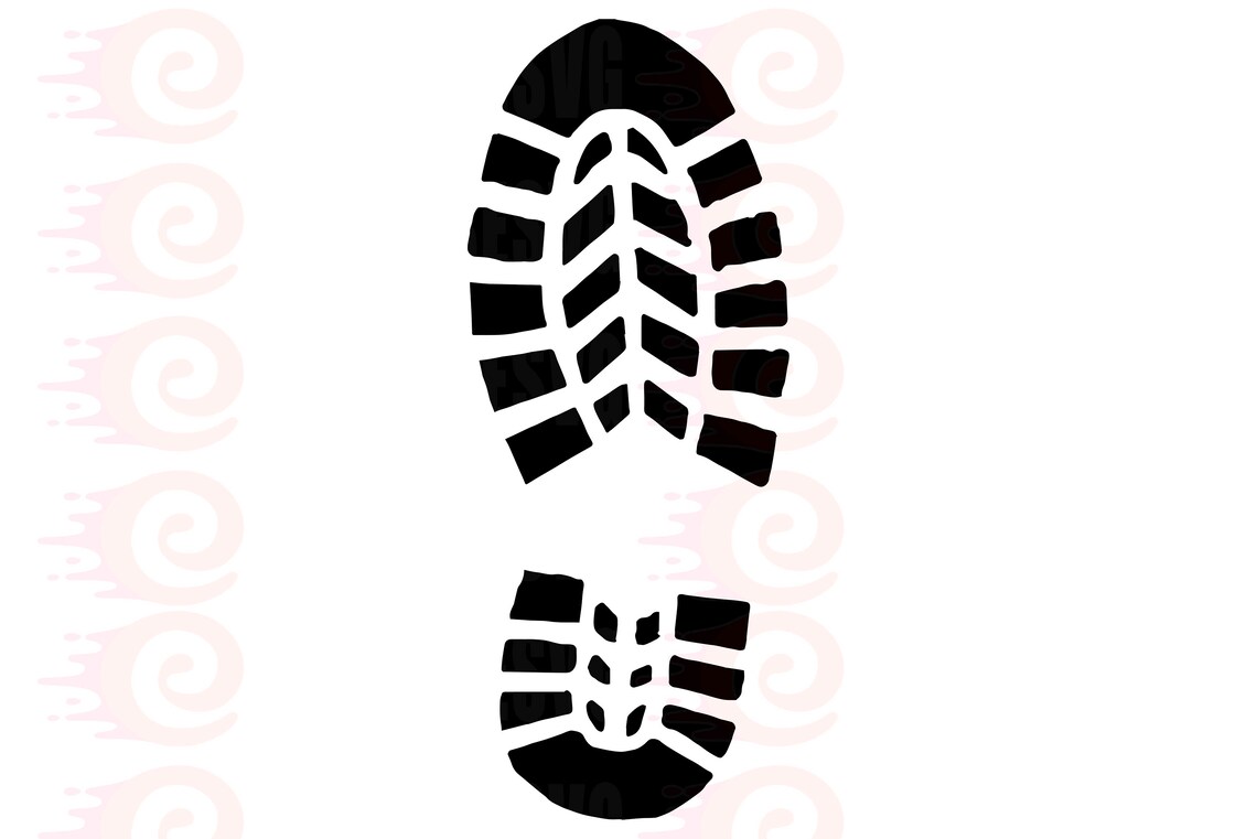 Boot Print SVG Cut File - Etsy