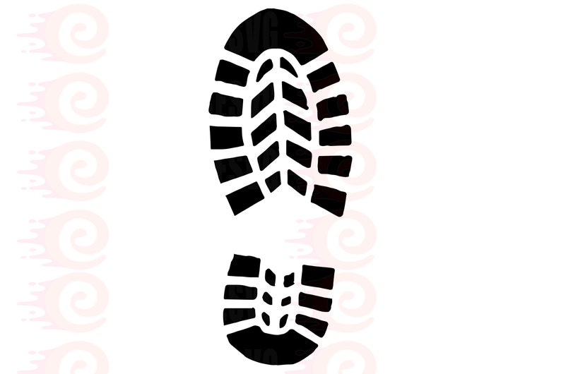 Boot Print SVG Cut File - Etsy