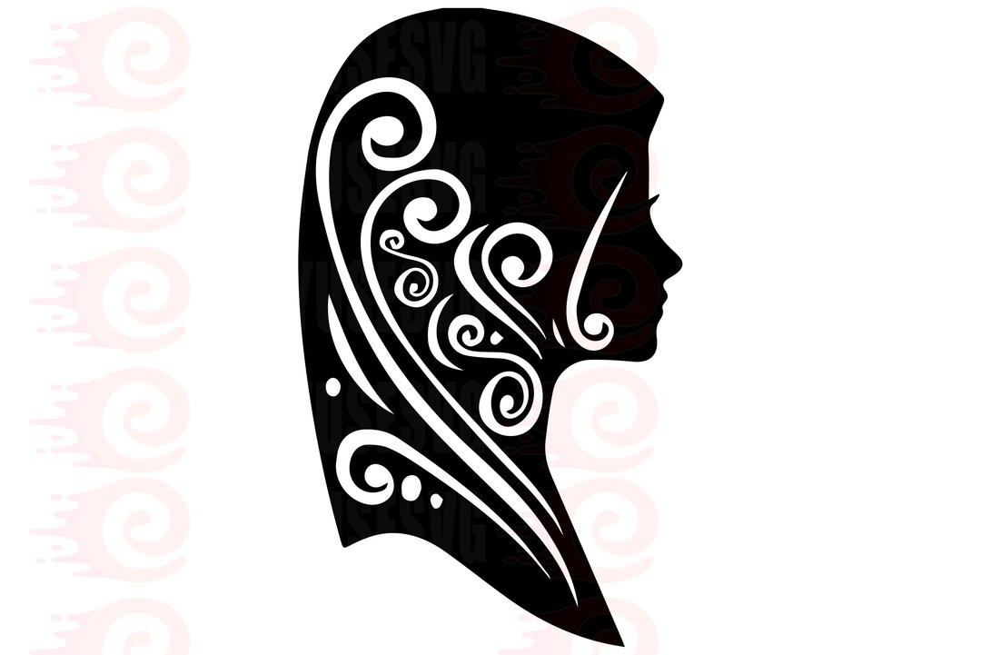 Scarf SVG / Hijab SVG / Muslim Woman SVG / Scarf Png / Scarf Dxf ...