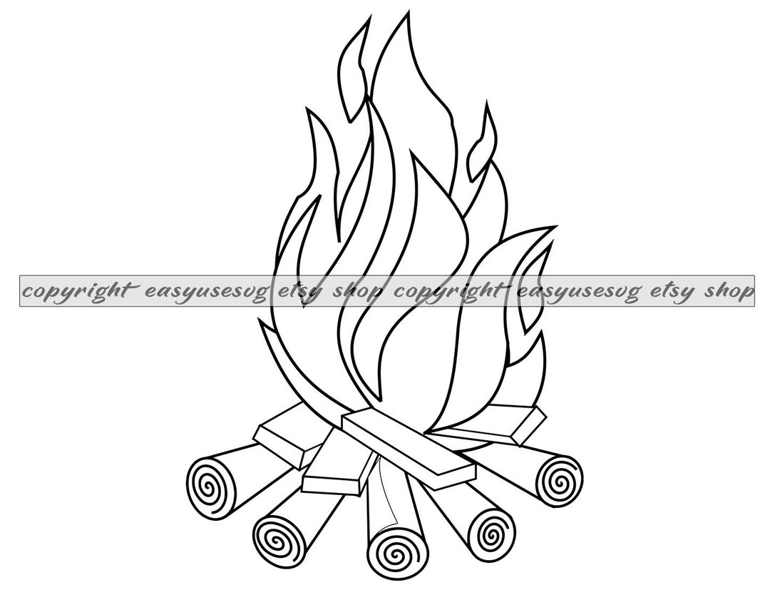 Campfire SVG #3 Bonefire SVG, Campfire DXF, Campfire Png, Campfire ...