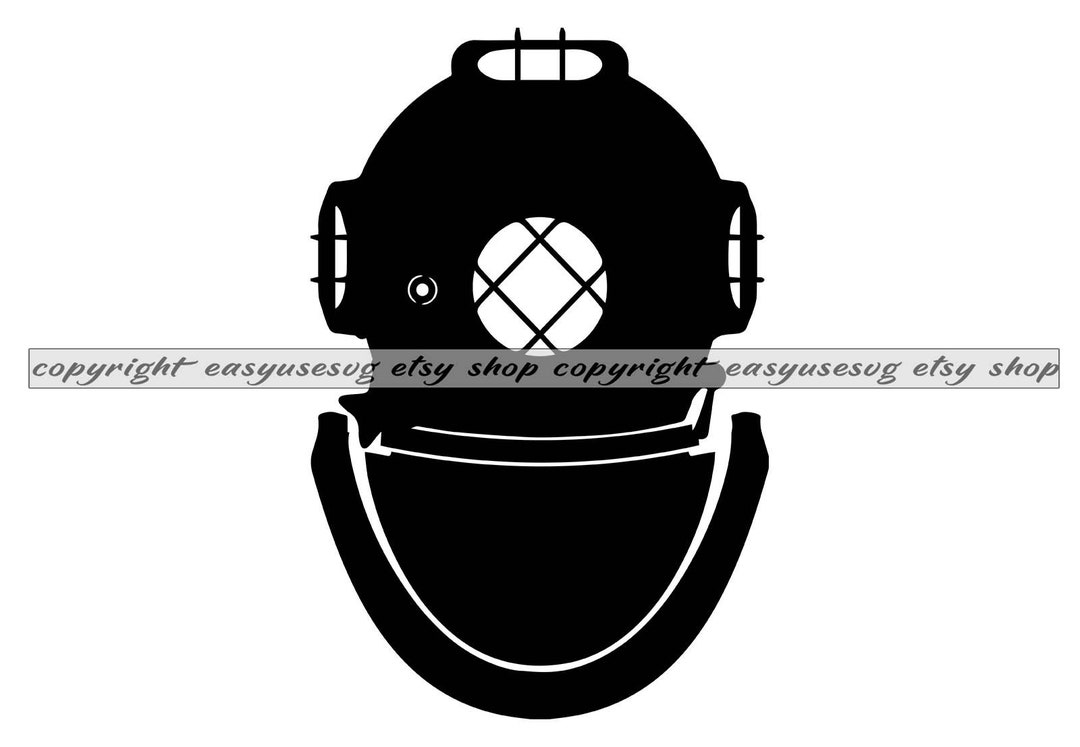 Diving Helmet, Diving Helmet SVG, Diving Helmet SVG Cut File, Diving ...