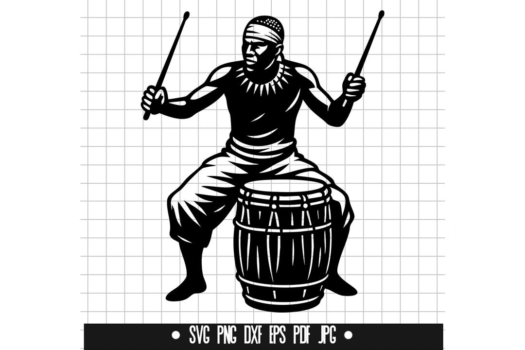 African Drummer Svg, Drum Man Svg, Tribal Drummer Svg, Music Culture ...