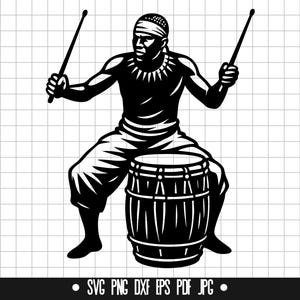 African Drummer Svg, Drum Man Svg, Tribal Drummer Svg, Music Culture ...