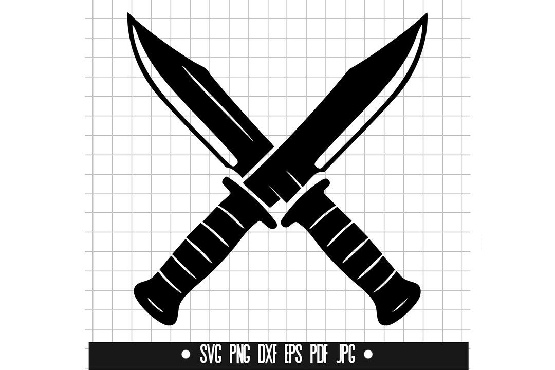 Knife Svg, Knife Clipart Svg, Crossed Knives Svg, Cricut Design Svg ...