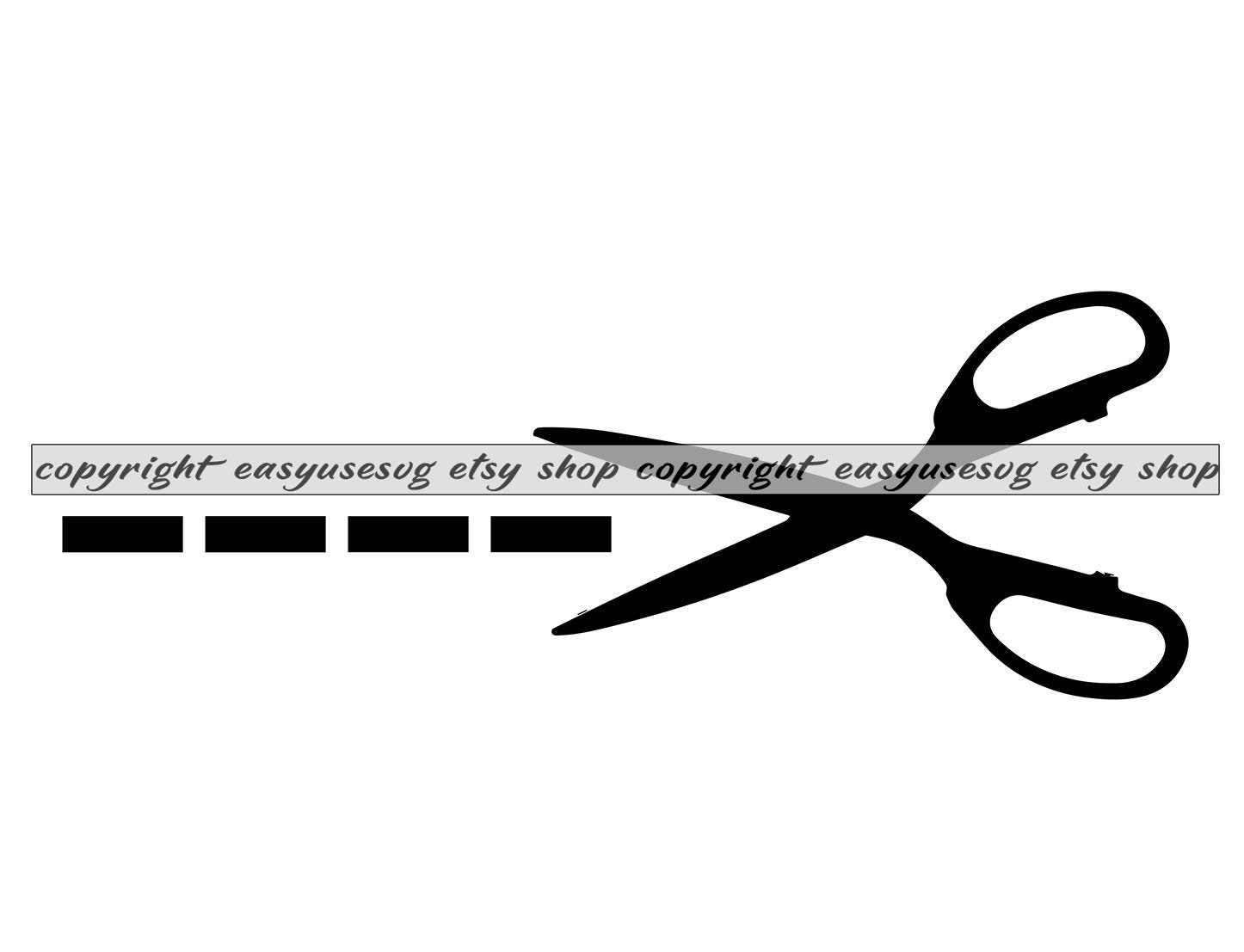 Cut Here Scissors Vector