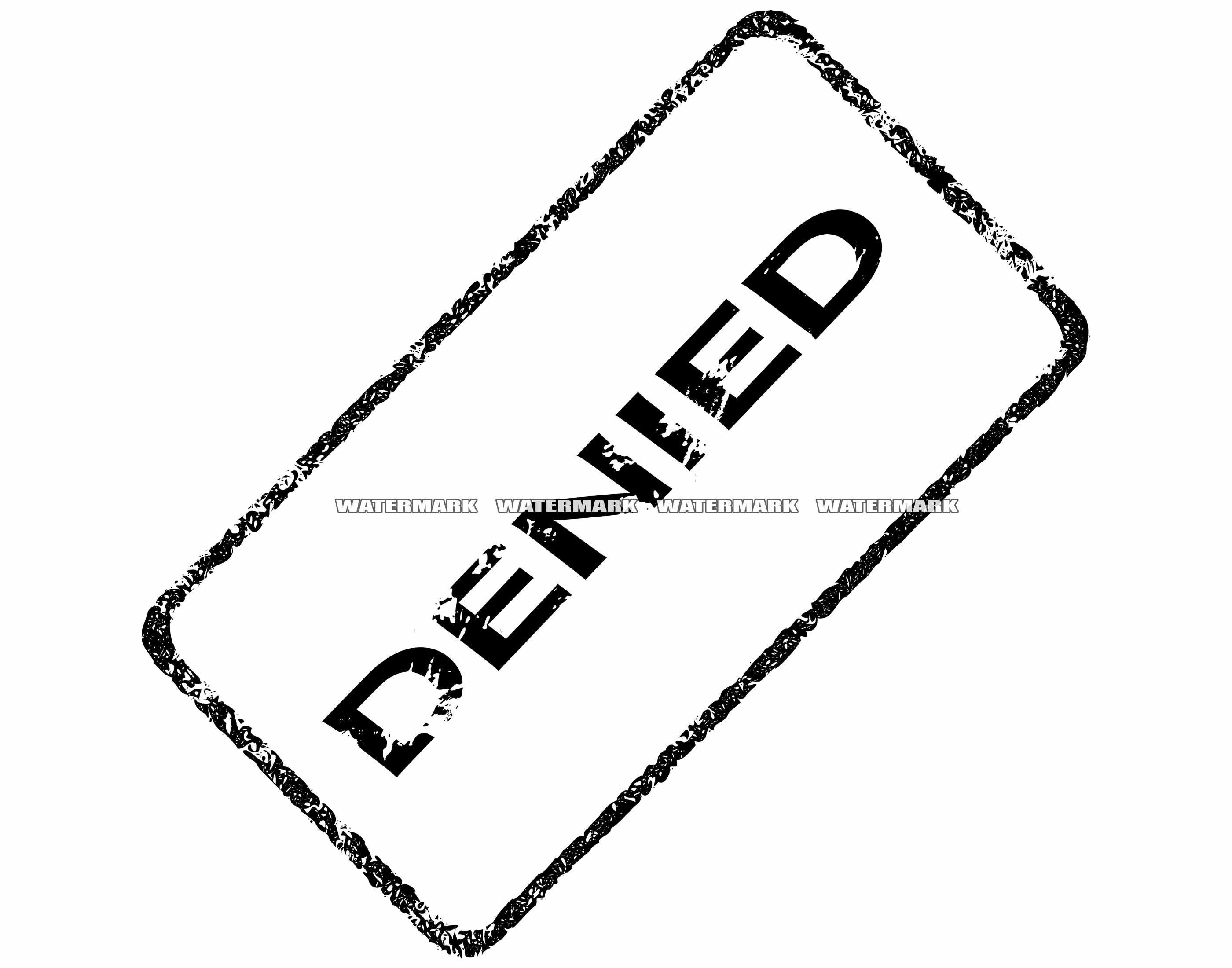Application Denied Stamp