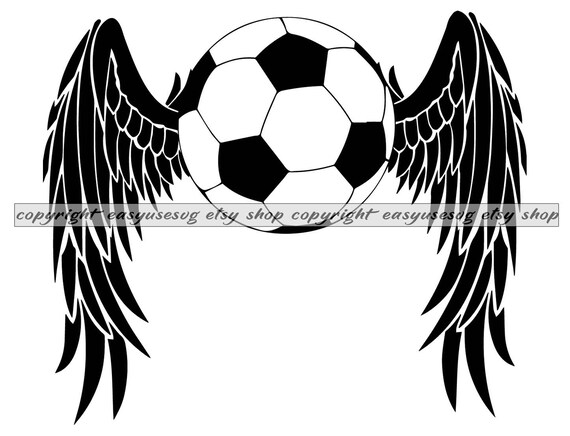 Soccer SVG Soccer Ball SVG Soccer Ball Wings SVG Wings Svg | Etsy