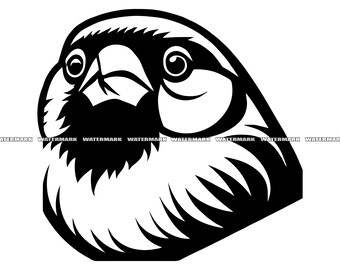 Finch Silhouette Svg - Etsy