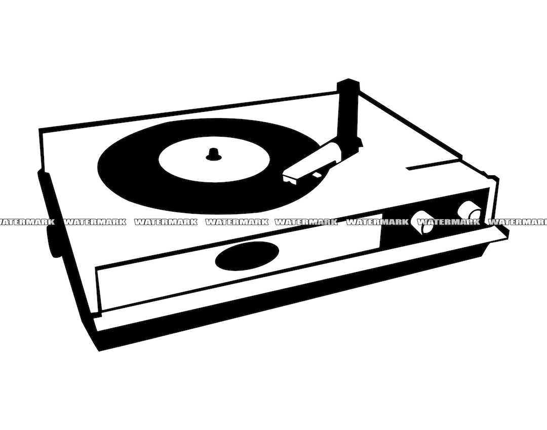 Record Player SVG Cut File DXF PNG Clipart Silhouette - Etsy