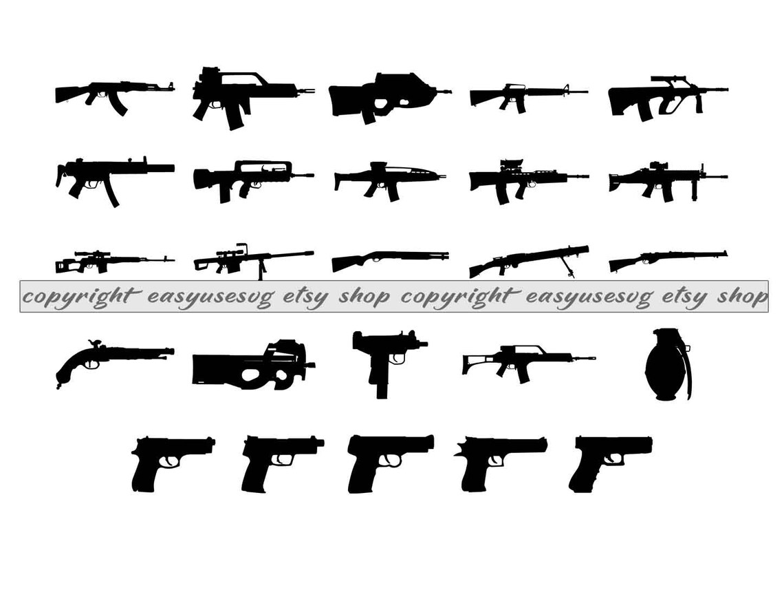 Guns Svg Bundle Guns SVG Guns DXF Guns PNG Guns Clipart - Etsy Hong Kong