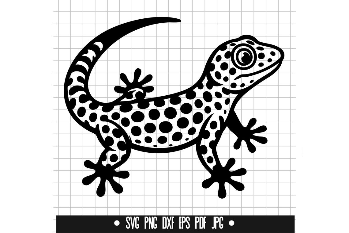 Gecko Lizard SVG, Gecko Lizard DXF, Gecko Lizard PNG, Gecko Lizard Cut ...