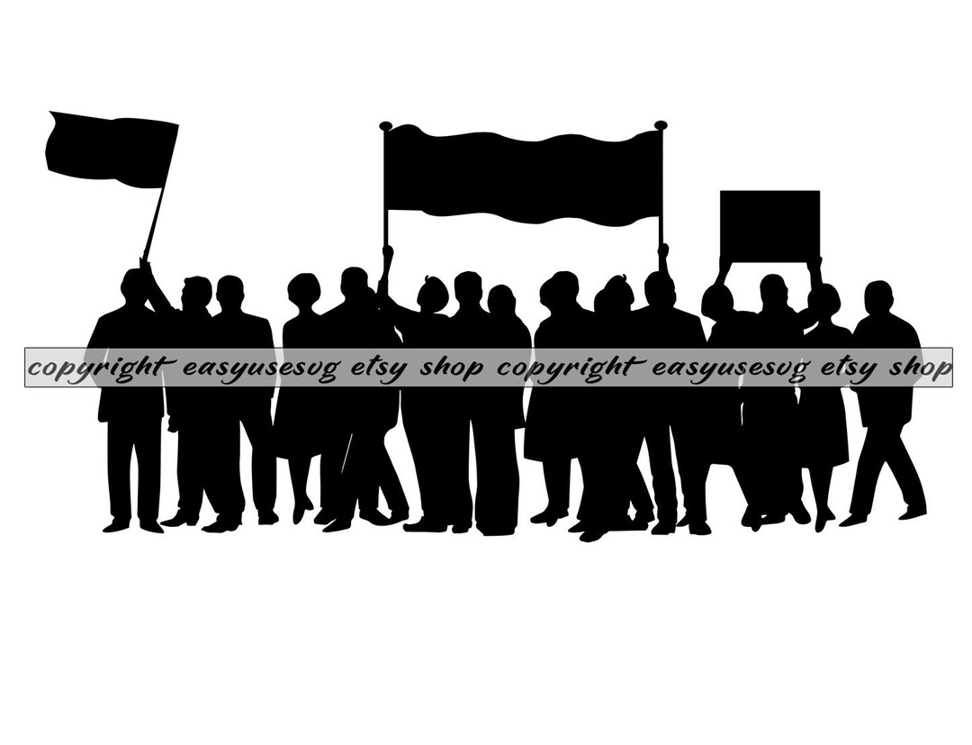 Protest March SVG, Protest March DXF, Protest March PNG, Protest March ...