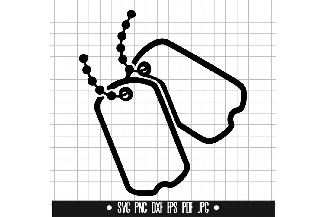 Dog Tag SVG, Dog Tag DXF, Dog Tag PNG, Military Cut File, Clipart ...