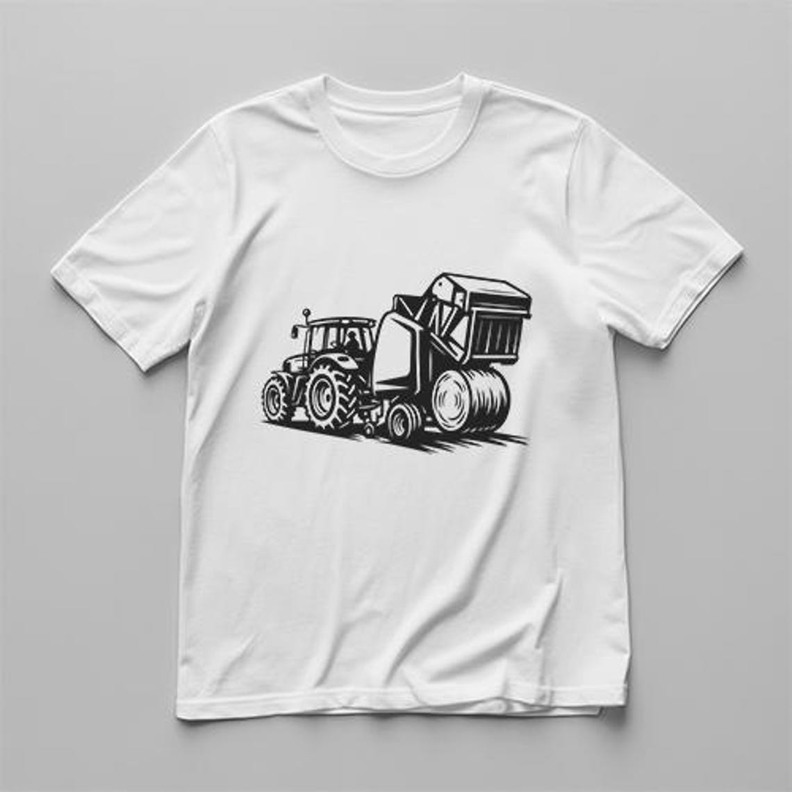 Tractor Baler SVG, Front Loader DXF, Farm Machine PNG, Baler Cut File ...