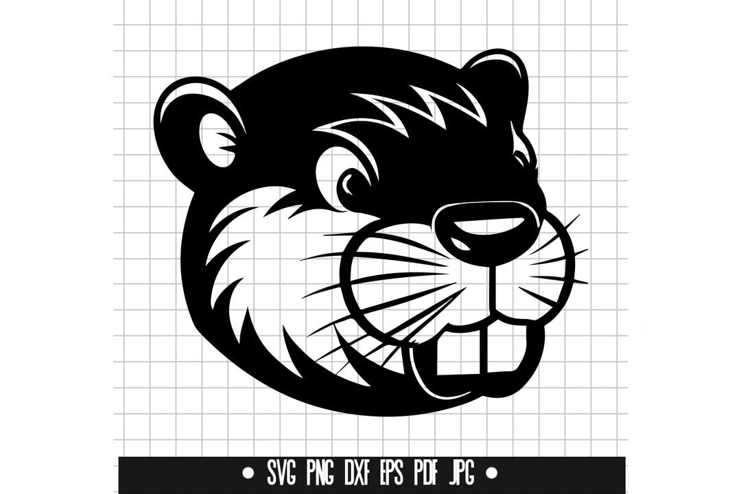 Beaver Face SVG, #1, Beaver Face Cut File, Beaver Face DXF, Beaver Face ...