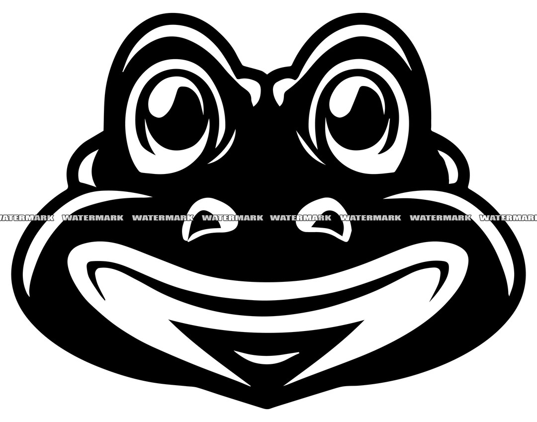 Frog Face SVG 1 Frog Face Cut File Frog Face DXF Frog - Etsy New Zealand