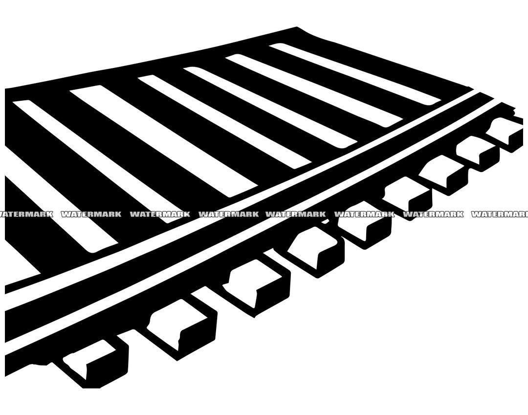 Rail Tracks SVG 2 Rail Tracks Cut File Rail (Instant Download) - Etsy