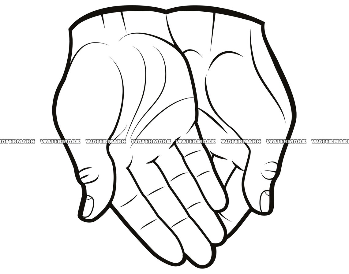 Empty Hands SVG 1 Empty Hands Cut File Empty Hands DXF - Etsy