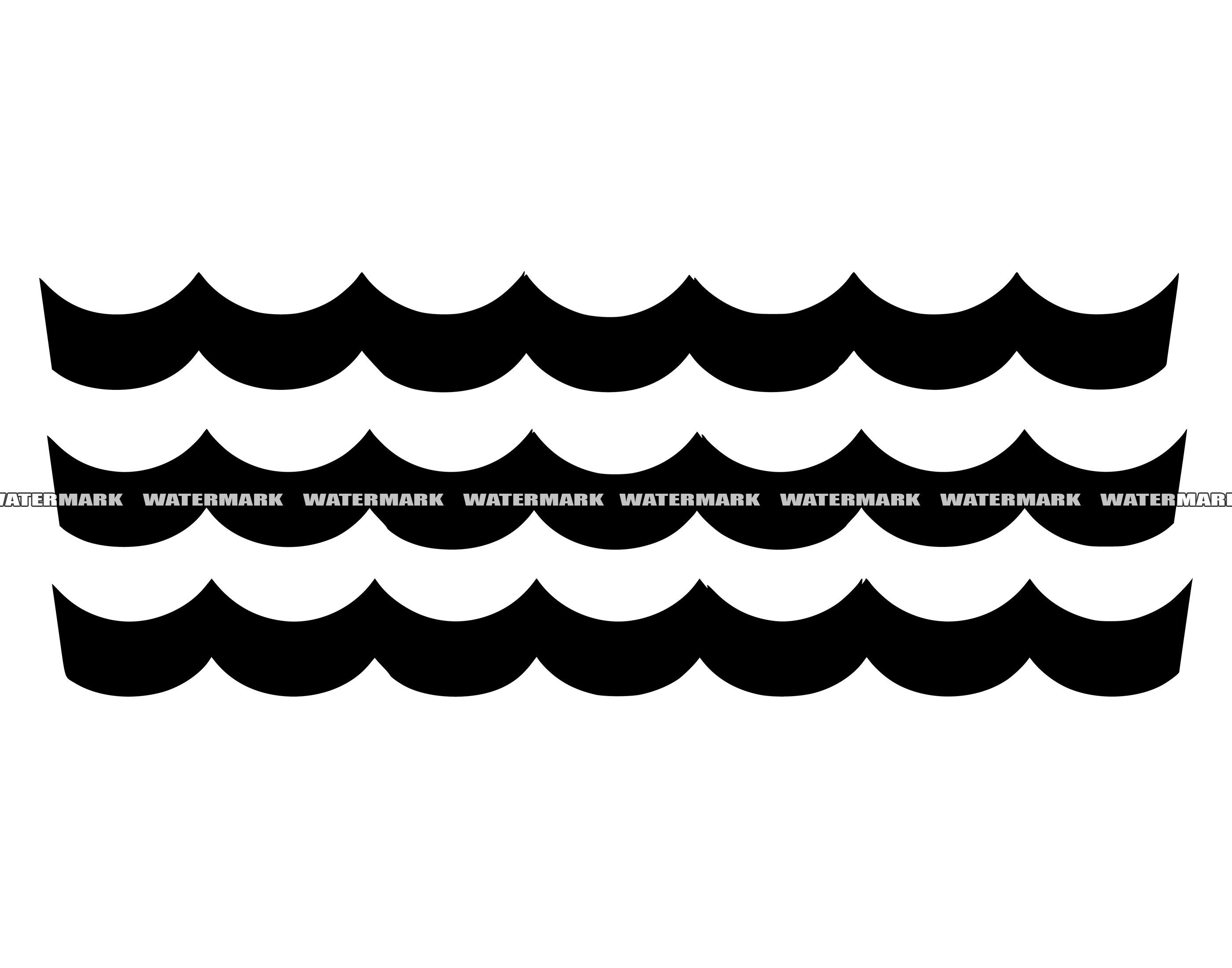 Ocean Waves SVG Ocean Waves Cut File Ocean Waves DXF Ocean - Etsy México