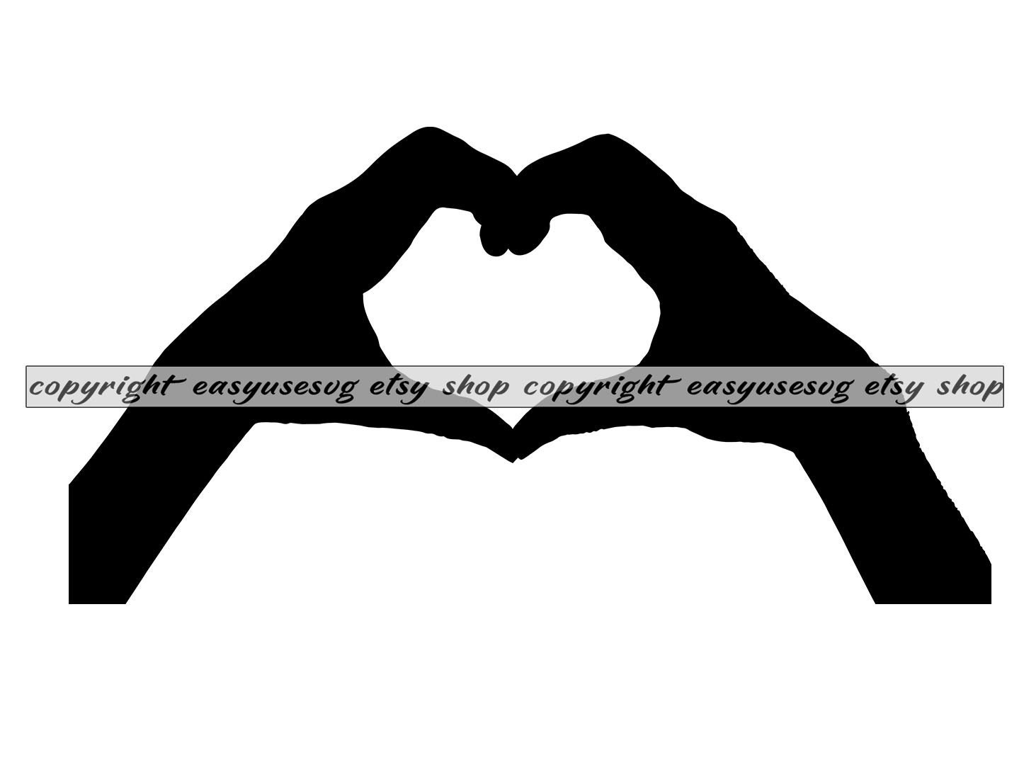 Finger Heart SVG Hand Heart SVG Heart Shaped Hands SVG - Etsy