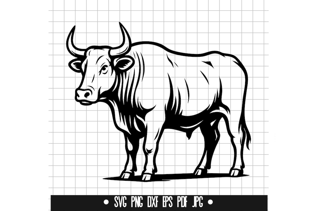 Bull SVG, Bull DXF, Bull PNG, Bull Cut File, Clipart, Digital File, Svg ...