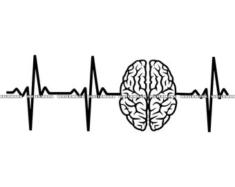 Brain Heartbeat Png - Etsy