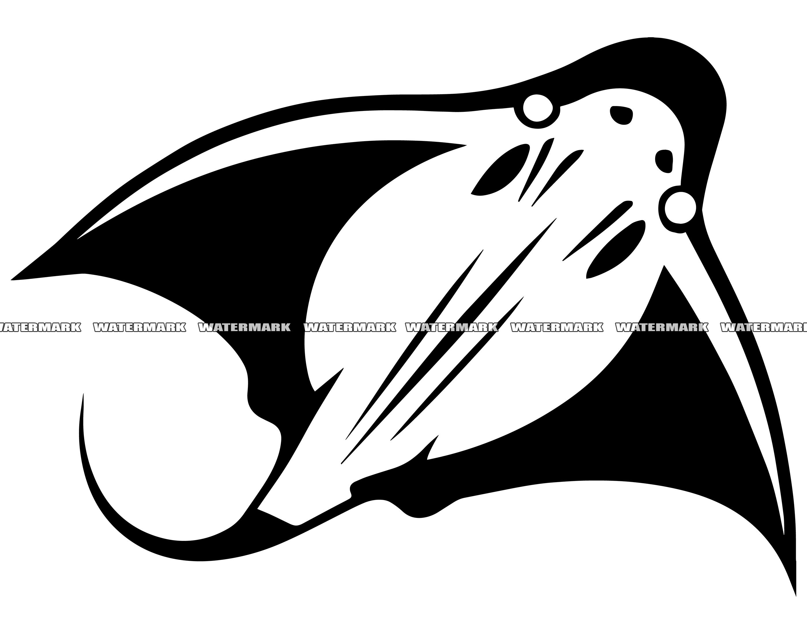 Manta Ray SVG 1 Animal Nature Wildlife Ocean Fish Sea - Etsy
