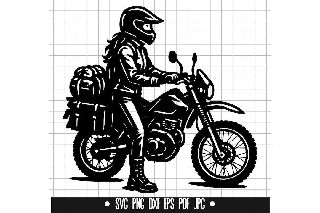Woman Motorcycle Rider SVG, Female Biker SVG, Adventure SVG, Motorbike ...