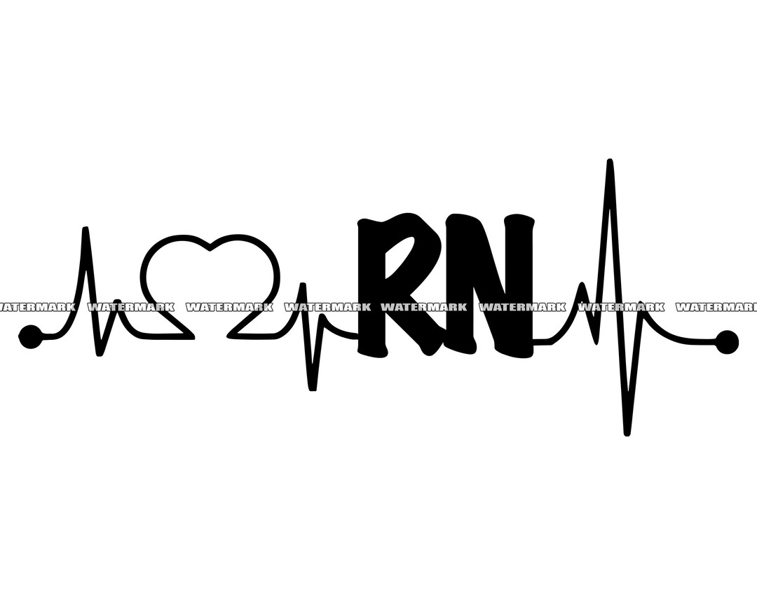 Heartbeat Ekg Rn SVG 1 Design Cut File DXF PNG Clipart - Etsy