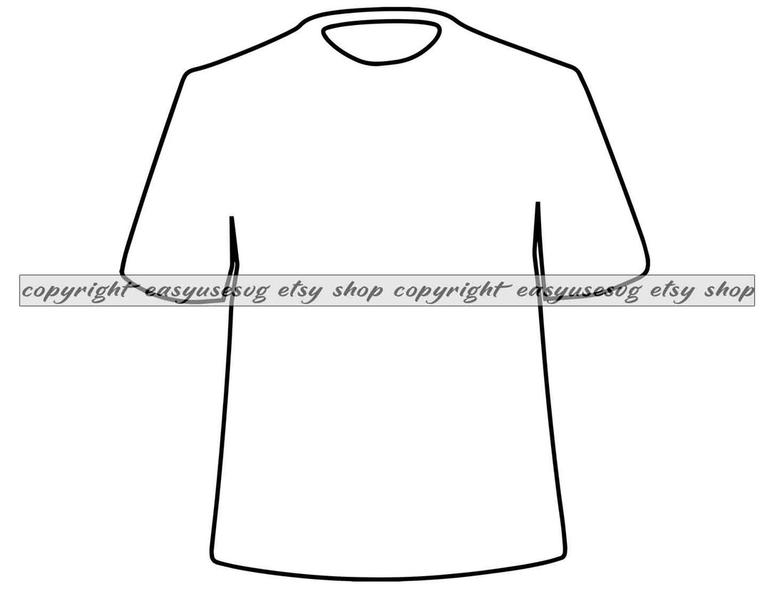 T-shirt Outline SVG T-shirt Outline DXF T-shirt Outline PNG - Etsy Finland