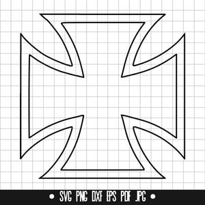 Iron Cross SVG, Iron Cross Cut File, Iron Cross DXF, Iron Cross PNG ...