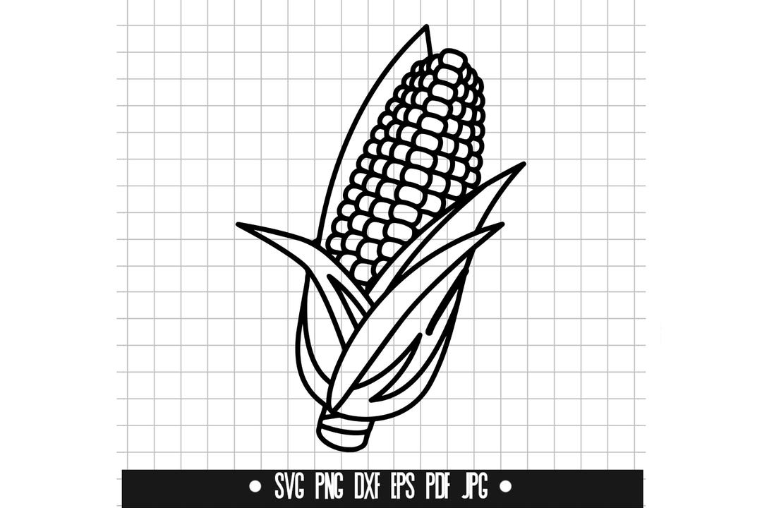 Corn SVG, Corn Cut File, Corn DXF, Corn PNG, Corn Clipart, Corn ...